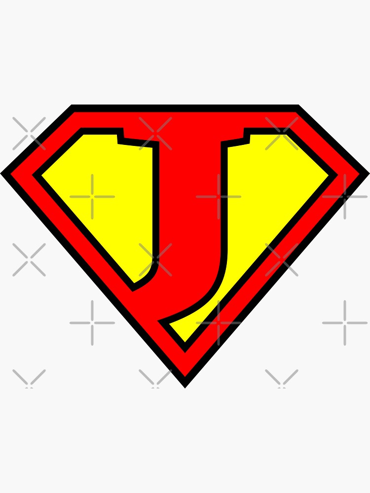 "Letter J | Super Letter Vol.1" Sticker for Sale by GoodGamesMP | Redbubble