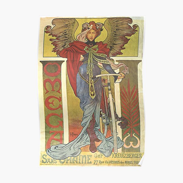 "Omega Bicycles - Vintage Bicycle Poster from 1895" Poster by coolville ...