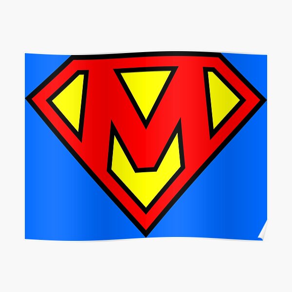 "Letter M | Super Letter Vol.1" Poster for Sale by GoodGamesMP | Redbubble