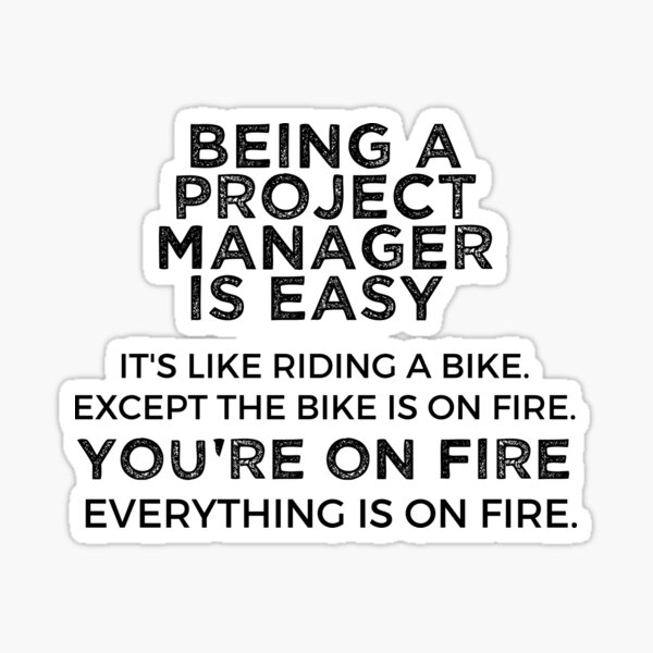 "Being A Project Manager Is Easy It's Like Riding A Bike. Except the ...
