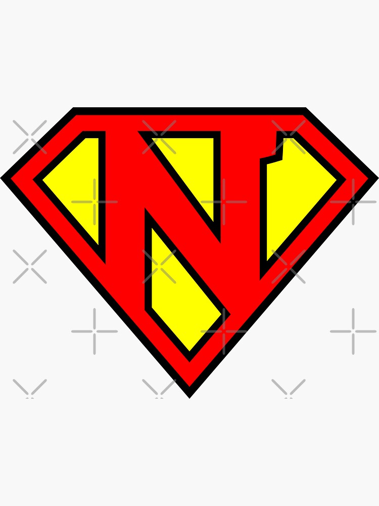 "Letter N | Super Letter Vol.1" Sticker for Sale by GoodGamesMP | Redbubble