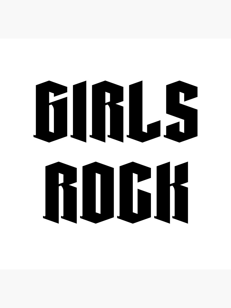 "Girls Rock logo, in heavy font" Poster for Sale by applepinepotato ...