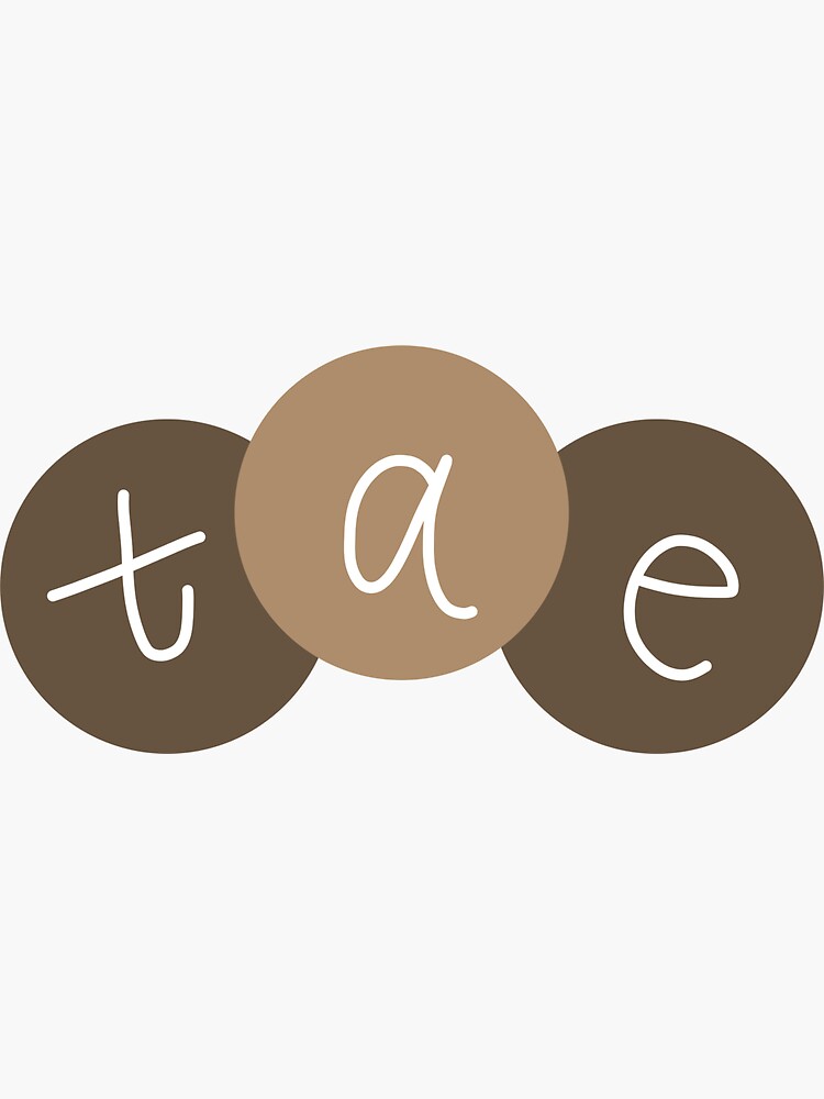 Pegatina «Taecore Letras BTS V» de hhellobangtann | Redbubble