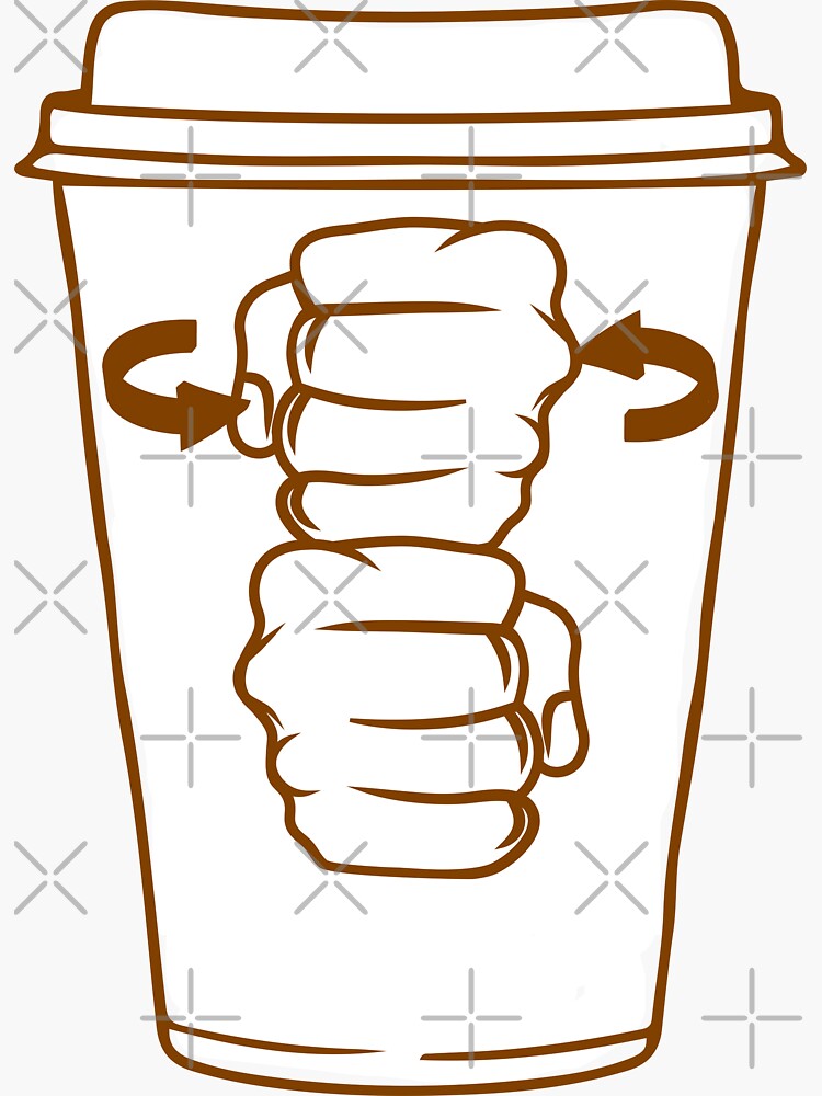 "Coffee in ASL" Sticker for Sale by CaptainTigra | Redbubble