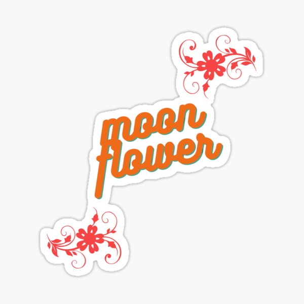 "moon flower" Sticker by DEV-DESIGNS | Redbubble
