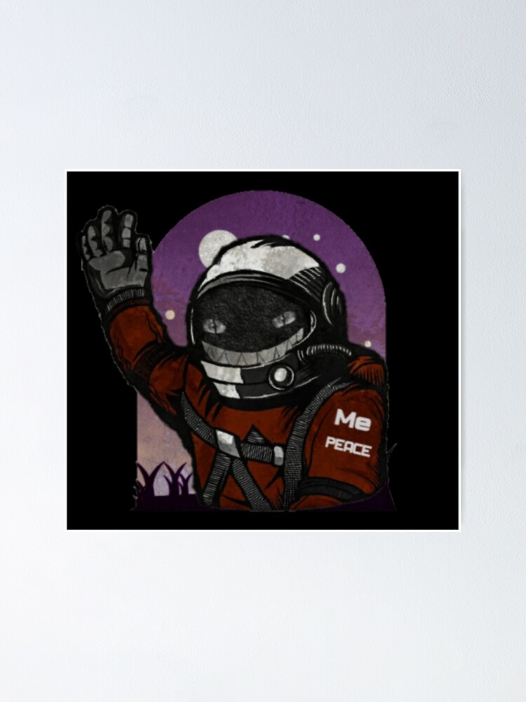Póster «Alien astronauta rojo saludando» de DanRune | Redbubble