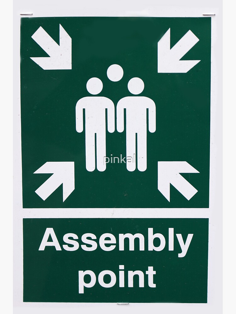 "Assembly Point" Sticker for Sale by pinkal | Redbubble