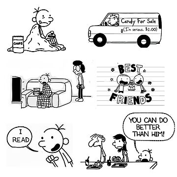 "Wimpy Kid " Sticker for Sale by cheapfan | Redbubble