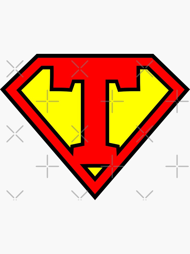 "Letter T | Super Letter Vol.1" Sticker for Sale by Red Sparkle | Redbubble