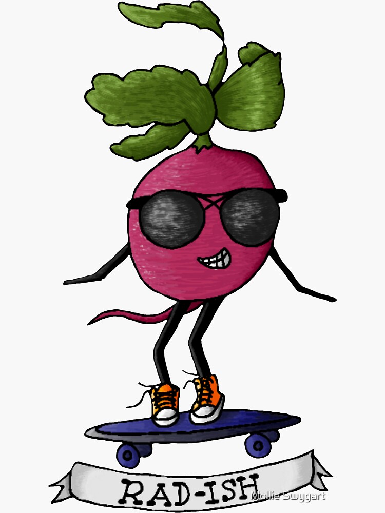 "Rad-ish" Sticker for Sale by Mollie Swygart | Redbubble