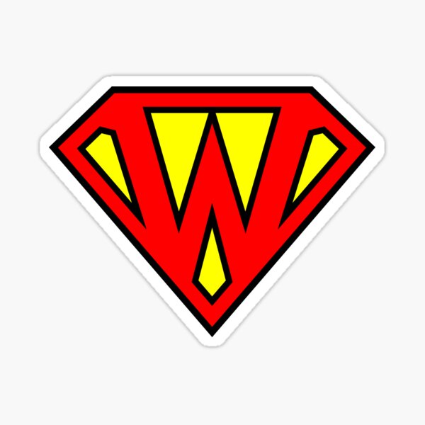 "Letter W | Super Letter Vol.1" Sticker for Sale by Red Sparkle | Redbubble