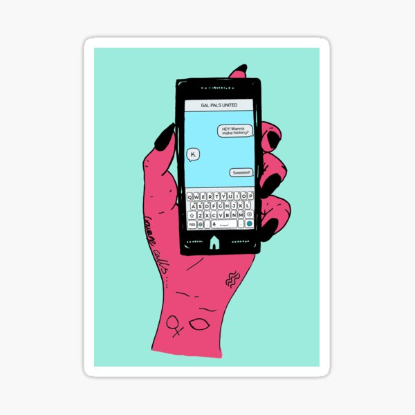 "gal pal group chat" Sticker for Sale by JengaJenUK1993 | Redbubble