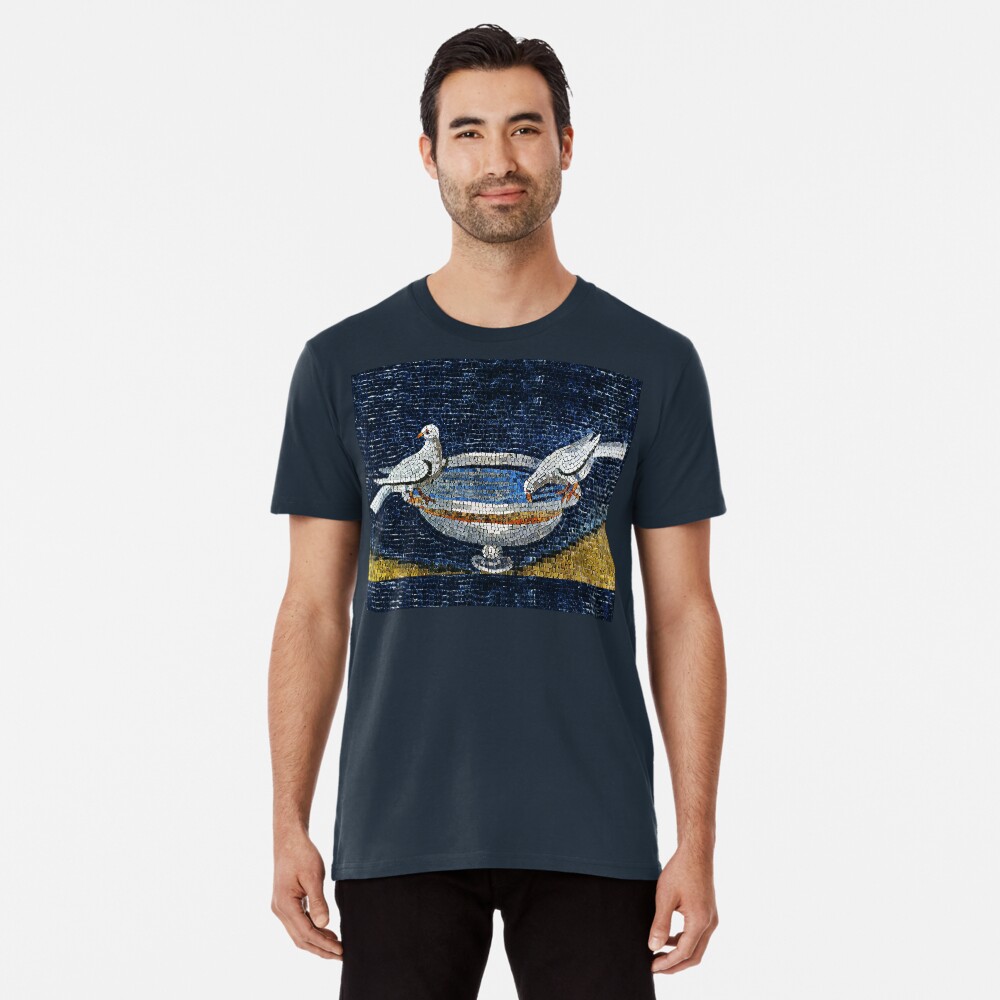 "RAVENNA BYZANTINE MOSAICS ,TWO DOVES ON FOUNTAIN " Sticker for Sale by ...