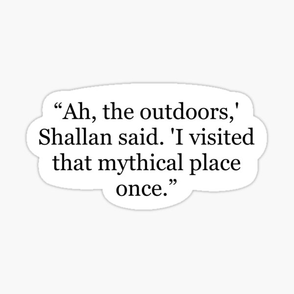 "Shallan on the outdoors " Sticker for Sale by MaryAreWe | Redbubble