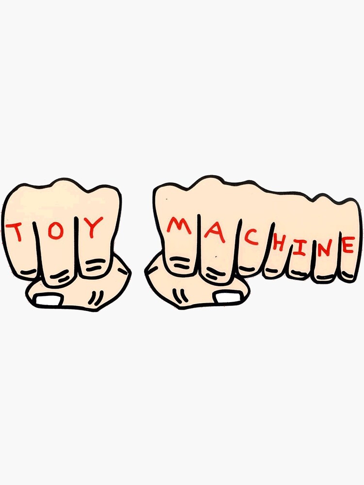 "Hands Of Toy Machine" Sticker by konip98 | Redbubble