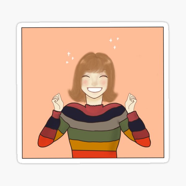 "Happy anime girl" Sticker for Sale by sudenur | Redbubble