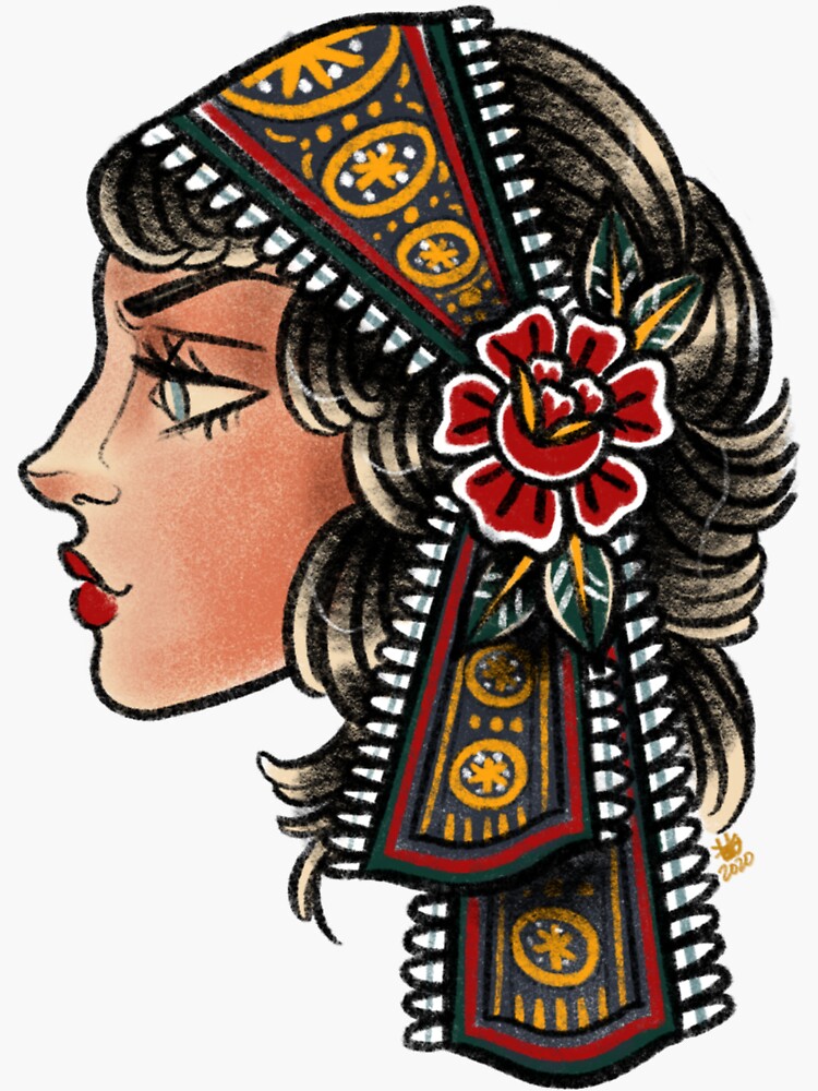 "Gypsy Rose" Sticker for Sale by Grizzabelle | Redbubble