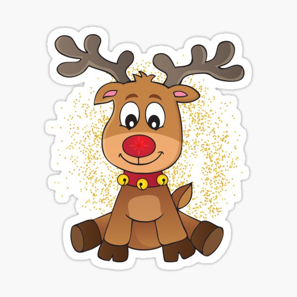 "Rudolph" Sticker for Sale by StrideOrDie | Redbubble