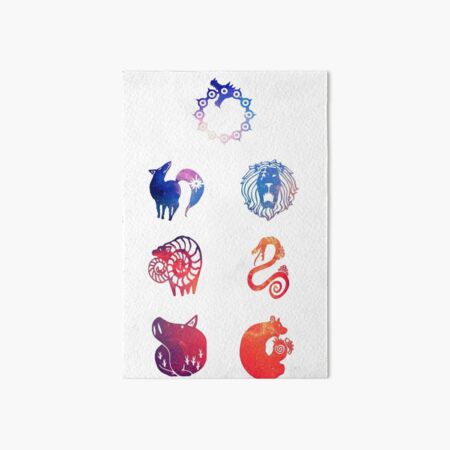 Lámina rígida «logos de los pecados capitales» de Ricon-Otaku | Redbubble