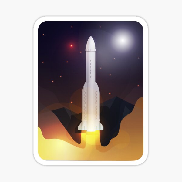 "Rocket Launch - Space Themed" Sticker by LiquidUniverse | Redbubble