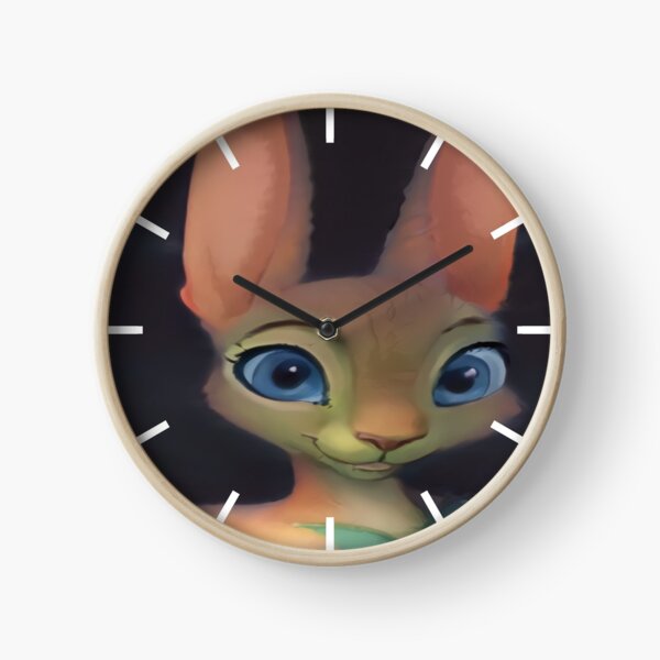 "Female Rabbit Furry Fursona Portrait" Clock for Sale by OBKDesigns ...