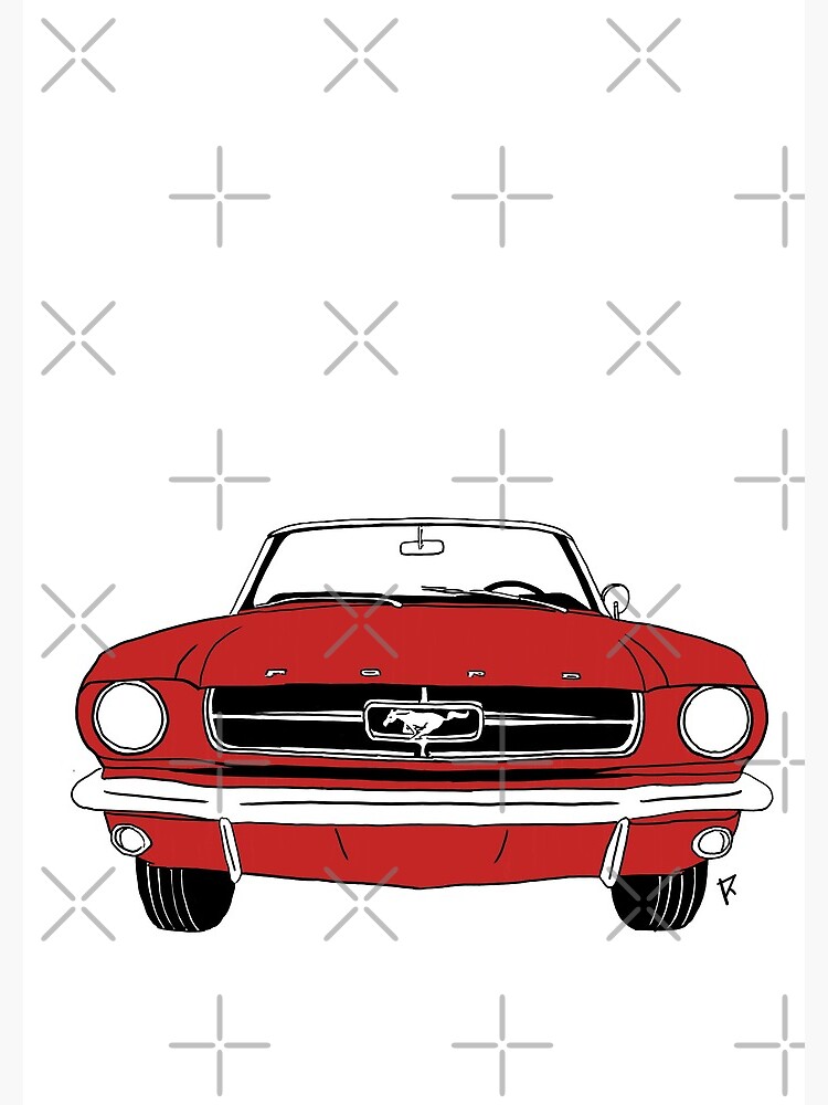 "Red Ford Mustang without background" Journal for Sale by Cardrawing ...