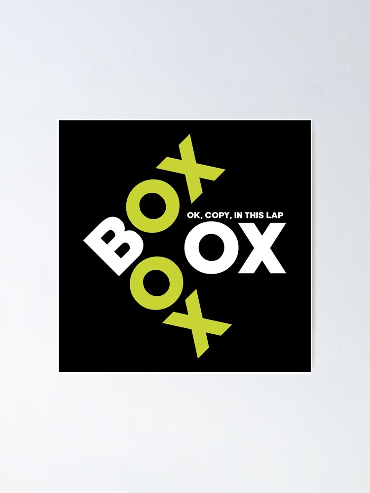 "Box Box Box F1 Design" Poster for Sale by davidspeed | Redbubble