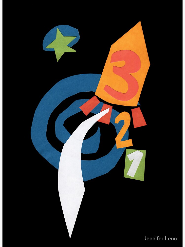 "3-2-1 Blast Off!" Sticker by gracielenn | Redbubble