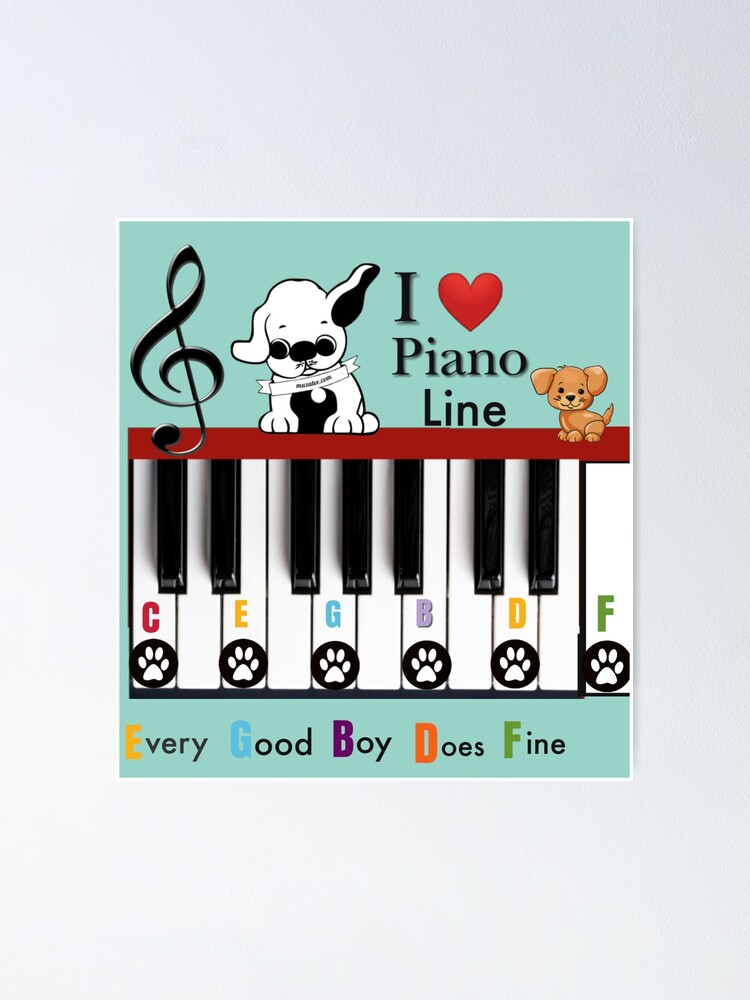 "I love piano puppy treble line notes 'Every Good Boy Does Fine ...