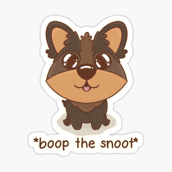 "Boop The Snoot Cute Doggy" Sticker for Sale by doodella | Redbubble