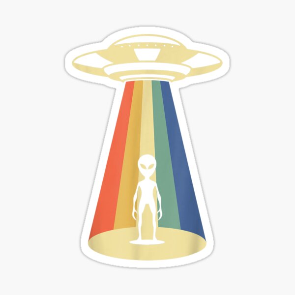 "UFO Alien Abduction Vintage | Vintage Alien Spaceship | Rainbow UFO ...