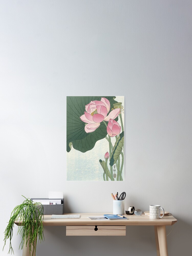 "Lotus Flower - Japanese Block Print" Poster for Sale by fineearth ...