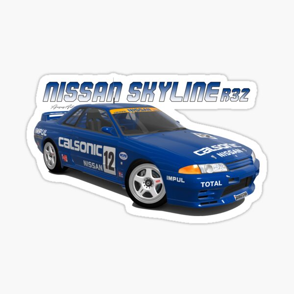 "Skyline GT-R R32" Sticker by pjesusartrb | Redbubble