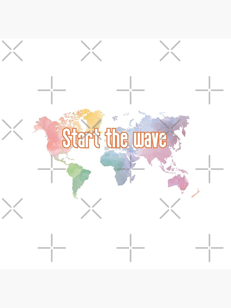 " Start the wave world map design" Photographic Print by Mariamdesign ...