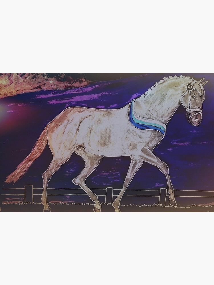 "Troting horse perlino warmblood painting" Poster for Sale by ...