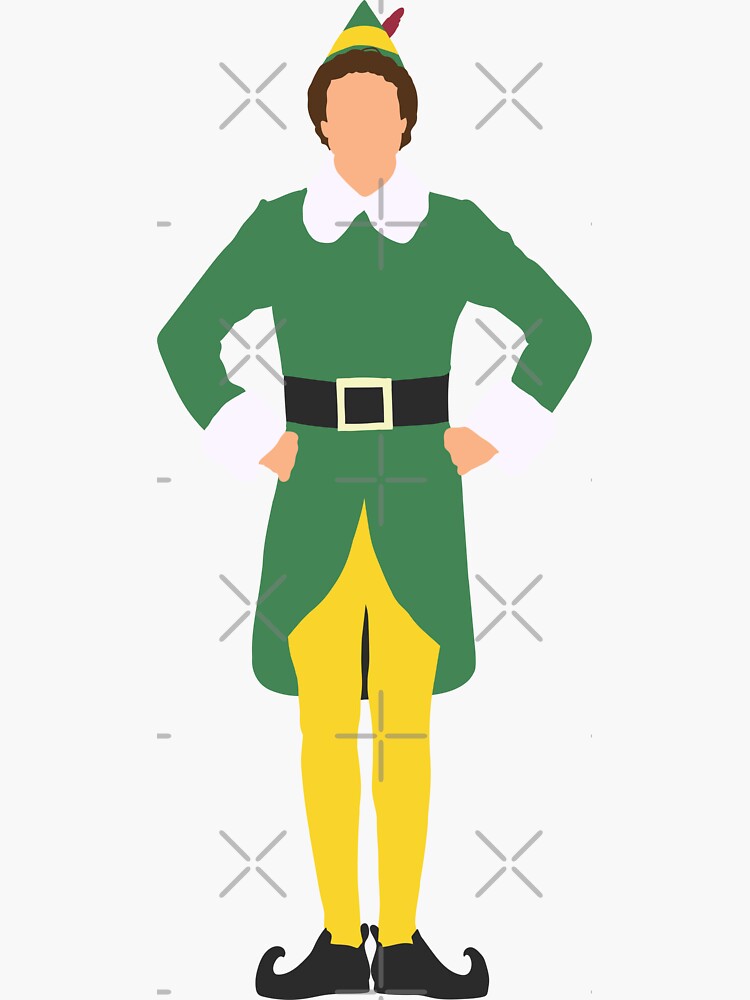 "buddy the elf" Sticker for Sale by evcharles | Redbubble