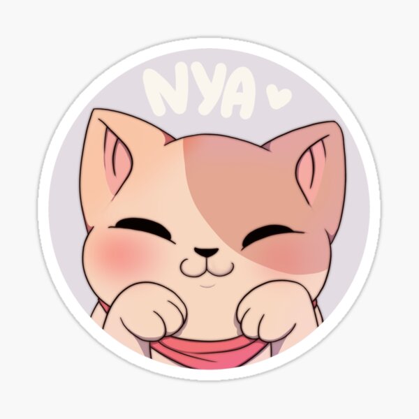 "Cute Neko icon sticker" Sticker by Itsacuteart | Redbubble