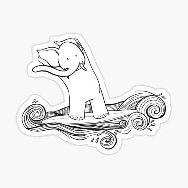 "Jerry the Elephant" Sticker by Bearsurf | Redbubble