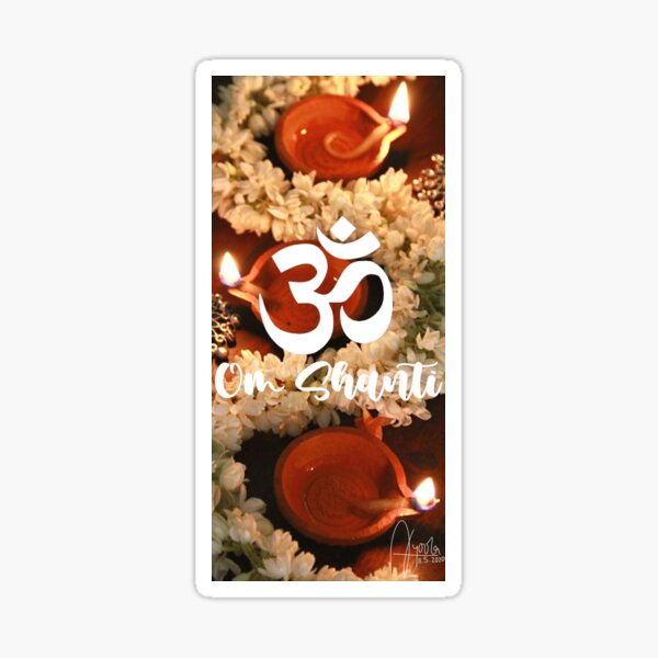 "Om Shanti" Sticker for Sale by Create2Inspire | Redbubble