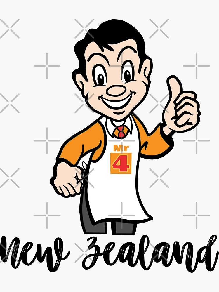 "Copy of 4 Square Guy-New Zealand" Sticker for Sale by LatitudeNZ ...