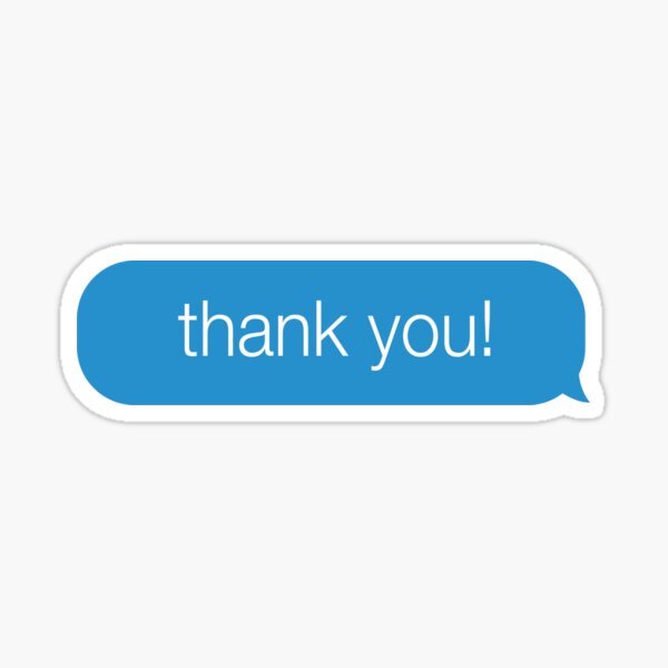 "thank you sticker - funny stickers" Sticker by BronsonLockwood | Redbubble