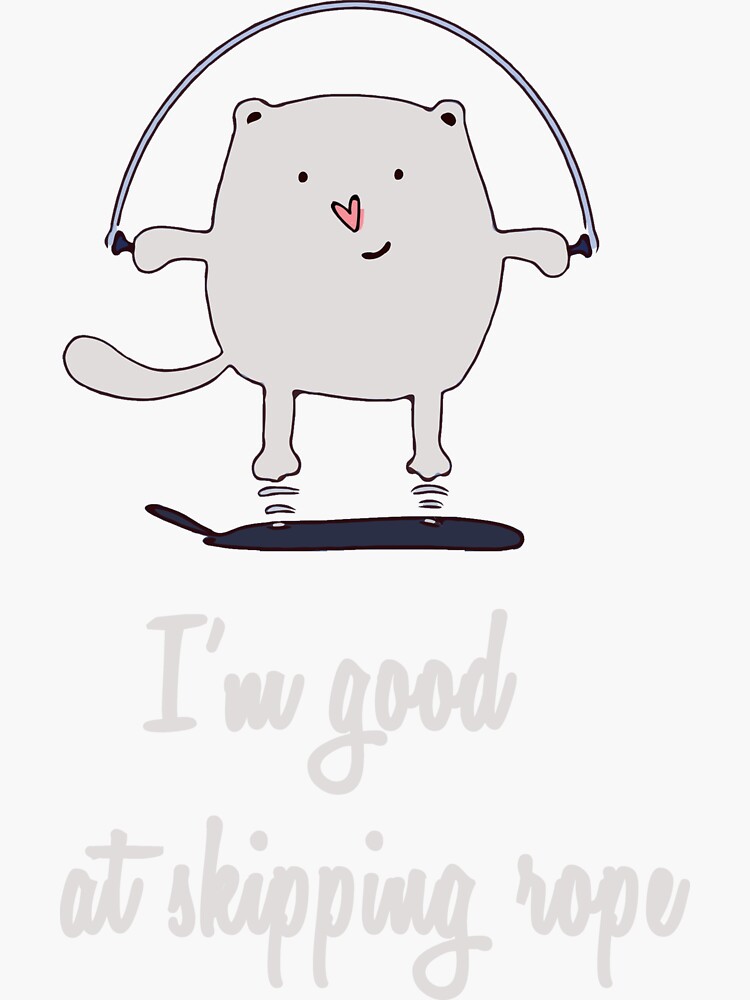 "Cat Skipping Rope " Sticker for Sale by andrew2024 | Redbubble
