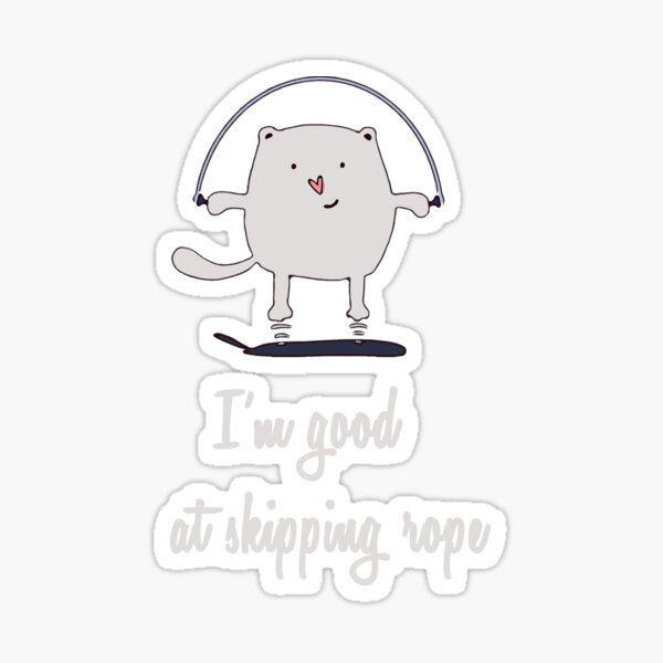"Cat Skipping Rope " Sticker for Sale by andrew2024 | Redbubble