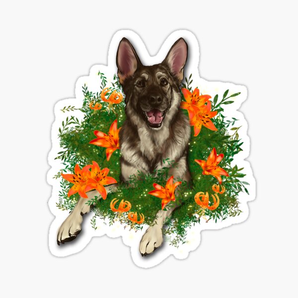 "Tiger Lilly Shepherd" Sticker for Sale by ellenfox | Redbubble