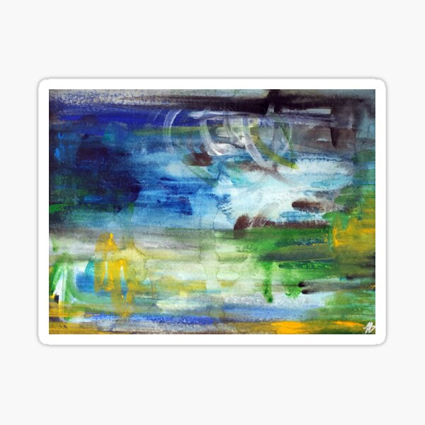"Blue Abstract" Sticker by PalindromePics | Redbubble