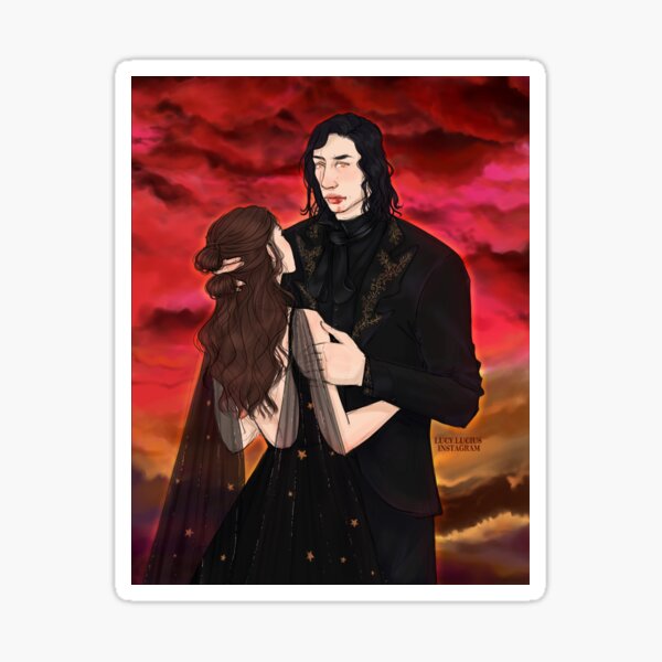 "reylo vampires AU (without frame)" Sticker for Sale by lucylucius ...