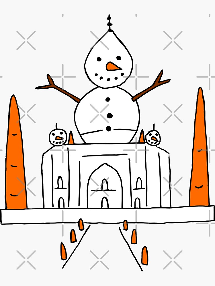 "Indian Snowman" Sticker for Sale by SplottersGuide | Redbubble