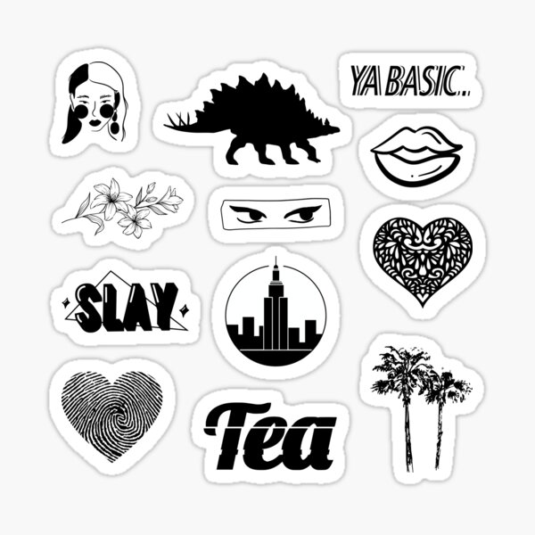 "B/W Pack" Sticker for Sale by Taphire | Redbubble