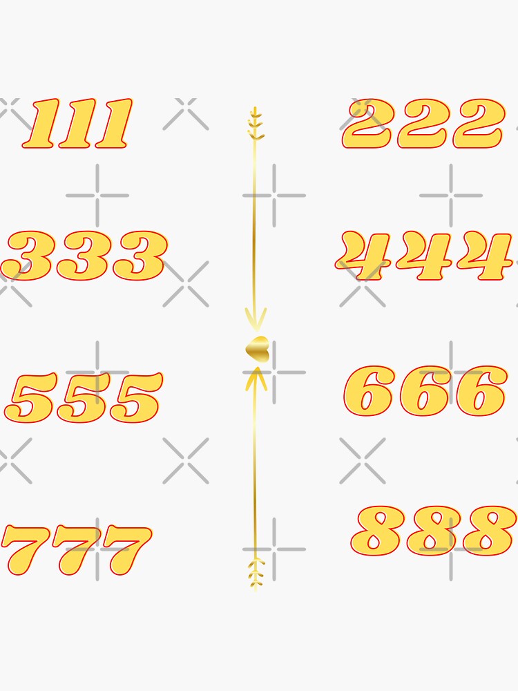 "Angel Numbers Pack in Yellow | Law of attraction" Sticker for Sale by ...