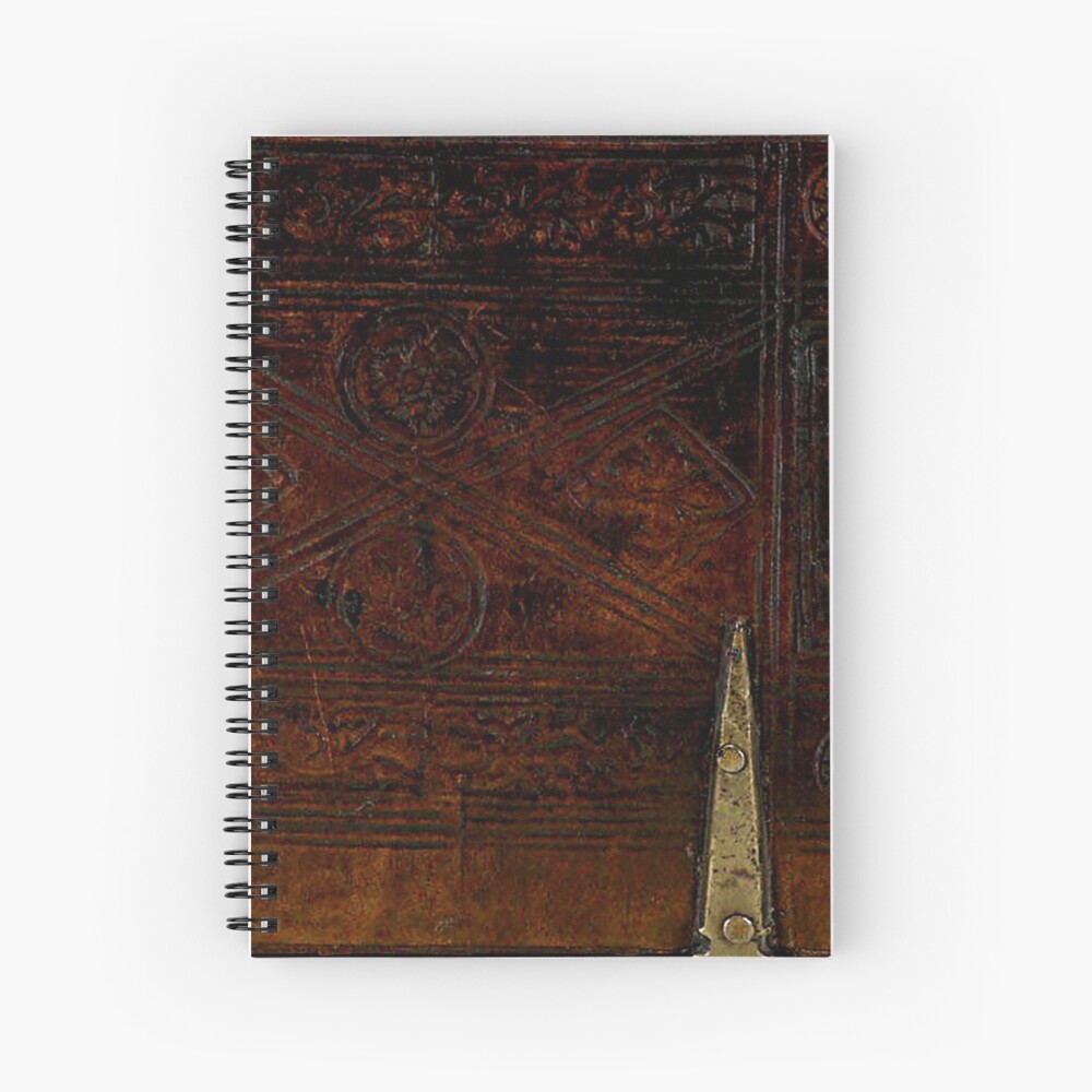 "Antique Leather Bound And Brass Design" Spiral Notebook for Sale by ...